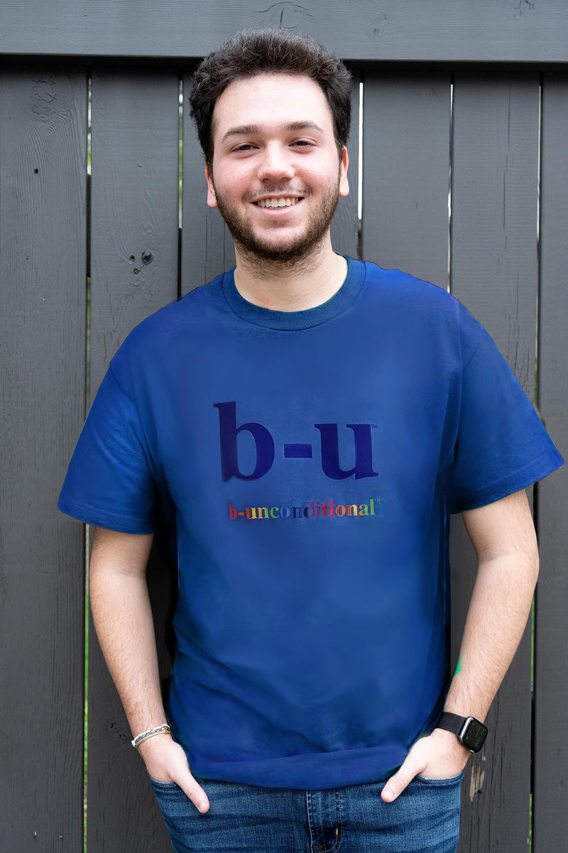 Royal mist rainbow tee – b-u™ b-unconditional apparel brand™